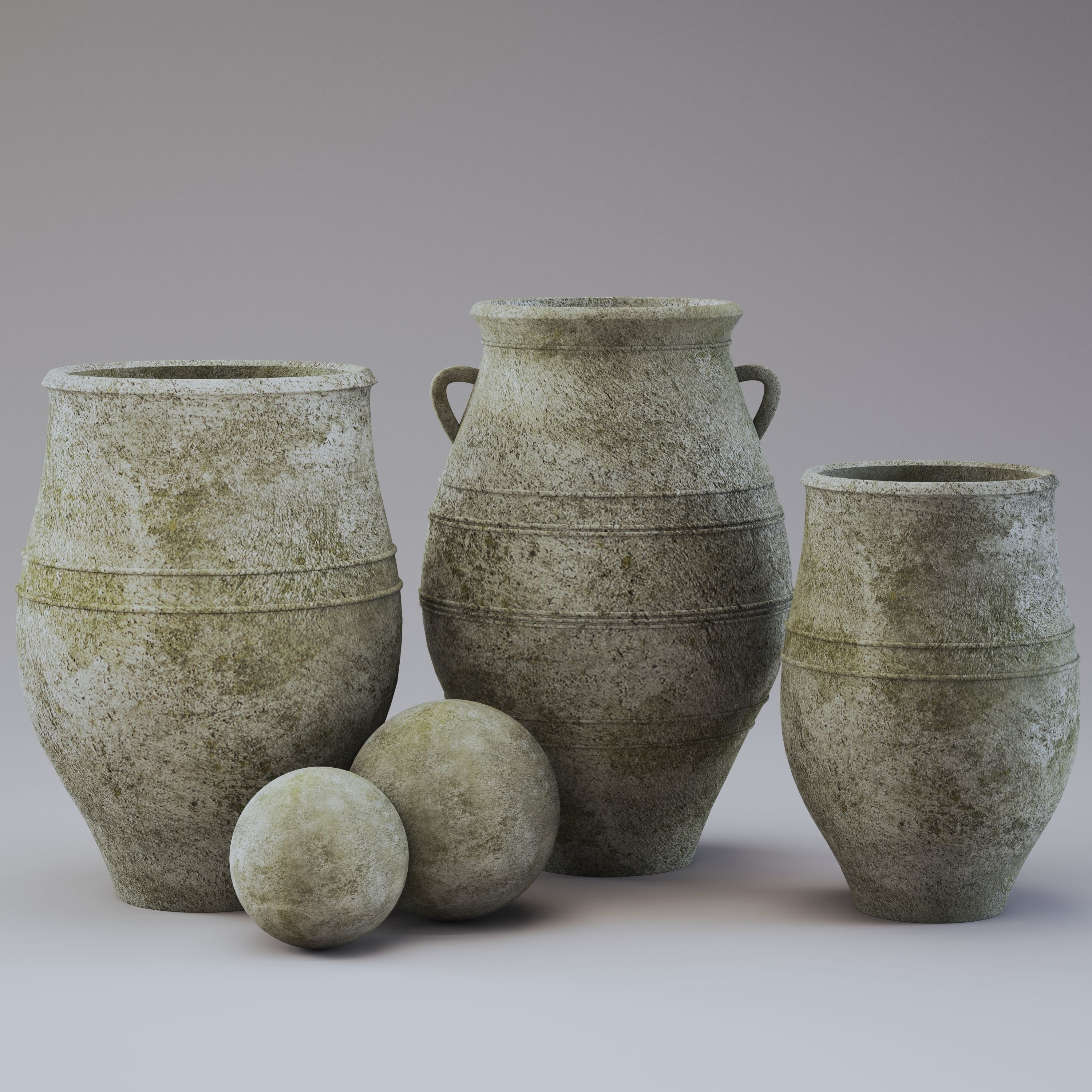 3D model Planter pots collection VR / AR / low-poly | CGTrader