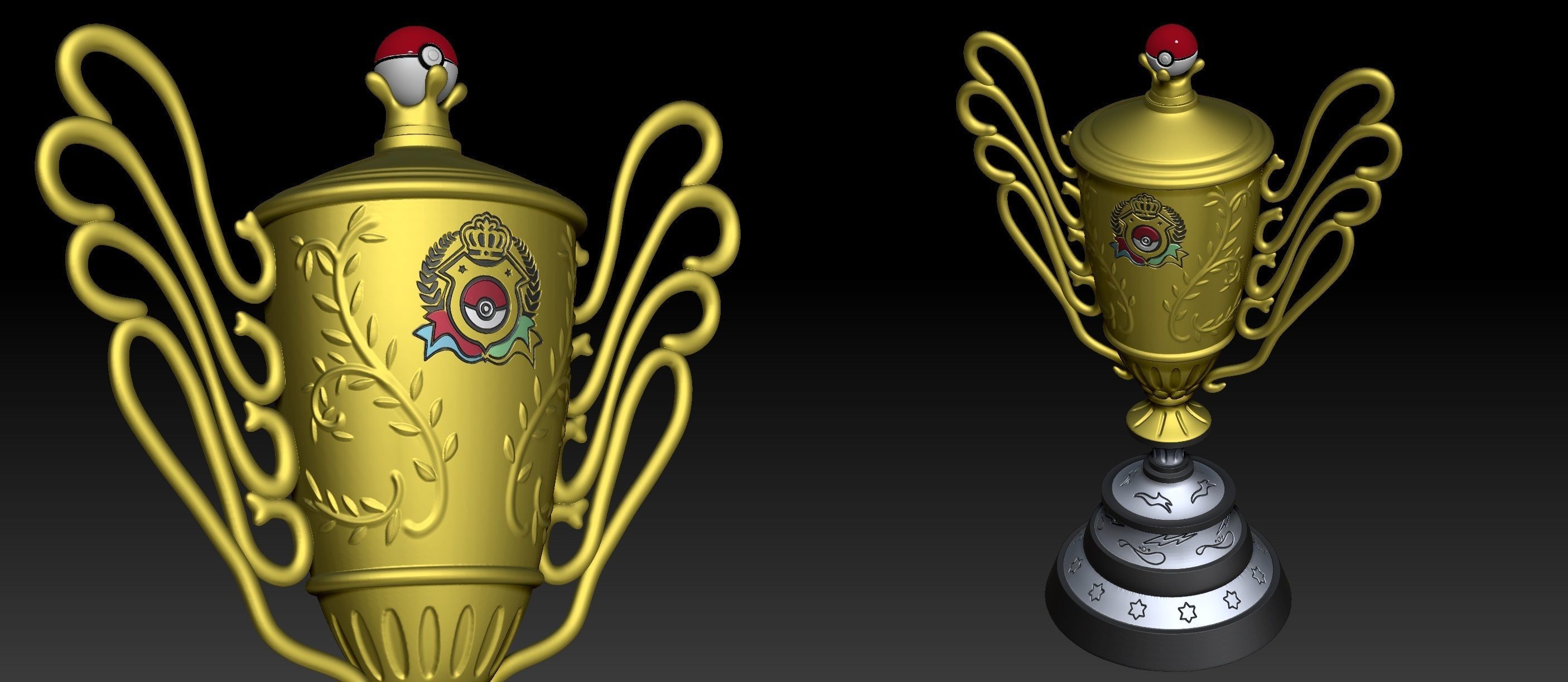 Pokemon Champion Trophy 3D model 3D printable | CGTrader