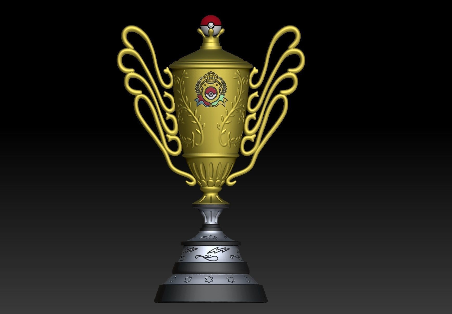 Pokemon Champion Trophy 3D model 3D printable | CGTrader