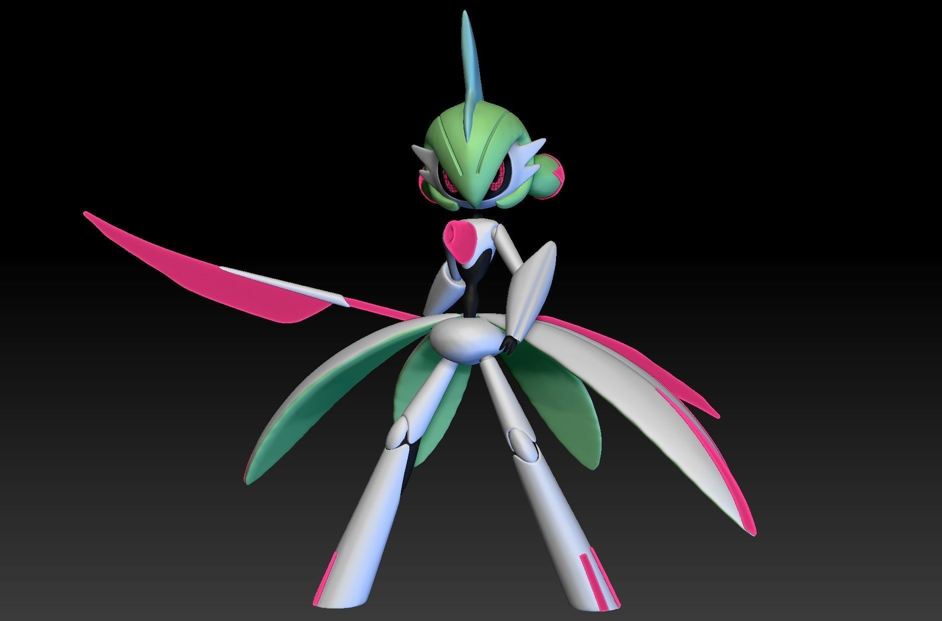 Pokemon Paradox Future Gardevoir Gallade Iron Valiant 3D model 3D ...