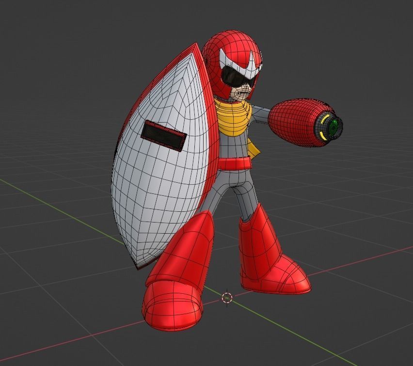 Protoman - Megaman 3D model rigged | CGTrader