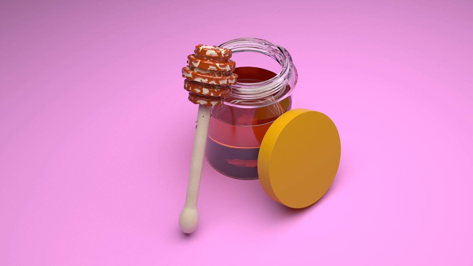 Honey With Honeycomb 3D model | CGTrader