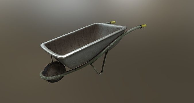 3D model Wheelbarrow Low poly VR / AR / low-poly | CGTrader