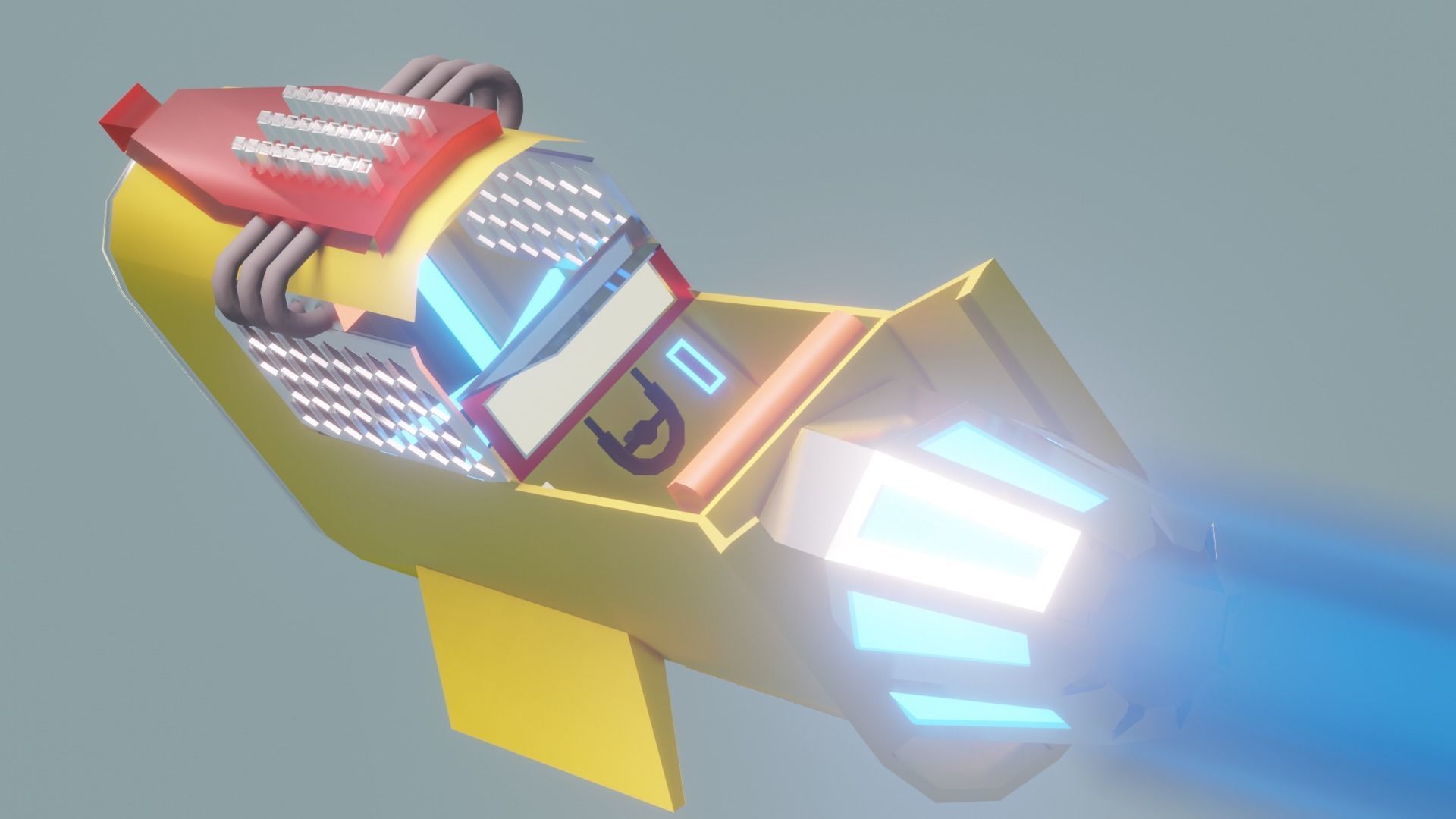 3D model Flying sky bike cyberpunk low-poly 3D VR / AR / low-poly ...