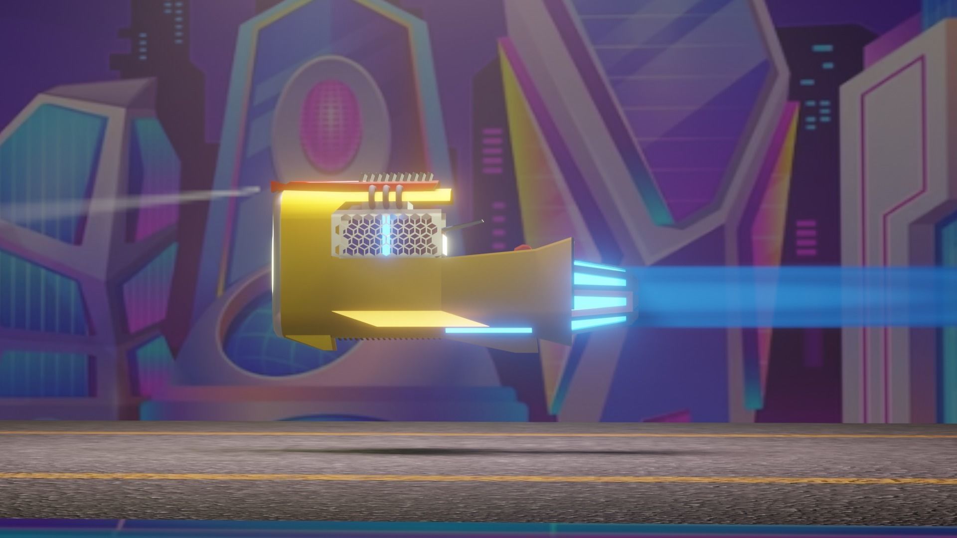 3D model Flying sky bike cyberpunk low-poly 3D VR / AR / low-poly ...