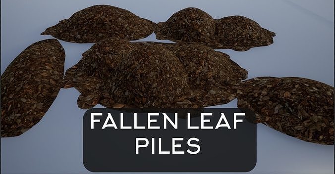 3D model Fallen Leaf Piles and Stacks VR / AR / low-poly | CGTrader