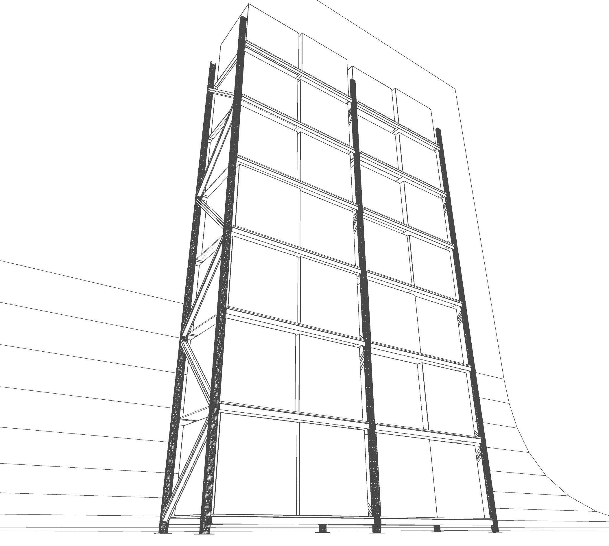 Warehouse Shelf Stack 3D model | CGTrader