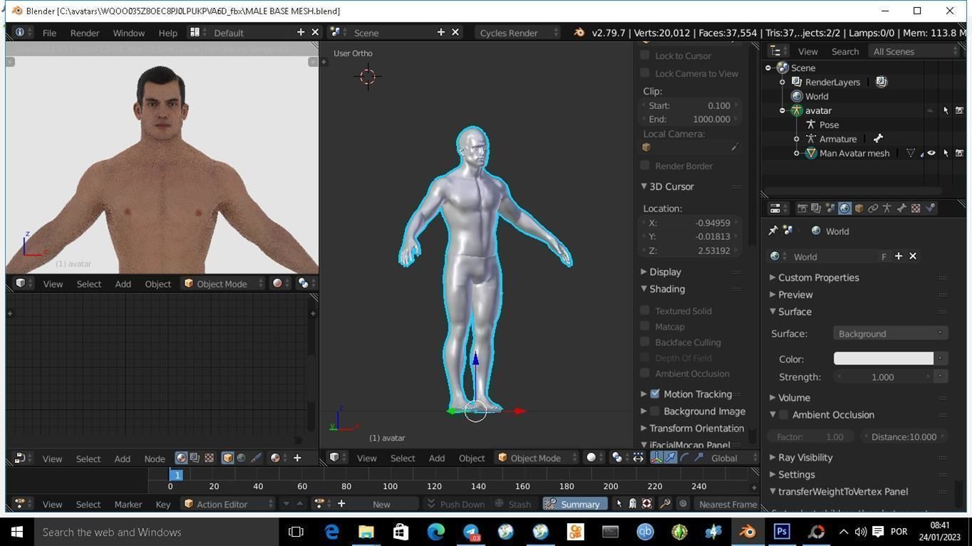 3D model Male Base Mesh Character VR / AR / low-poly | CGTrader