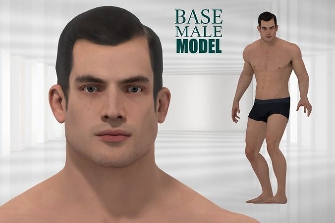 3D model Male Base Mesh Character VR / AR / low-poly | CGTrader