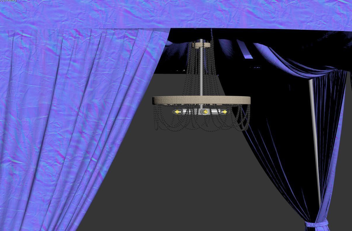 Tent curtain 3D model | CGTrader