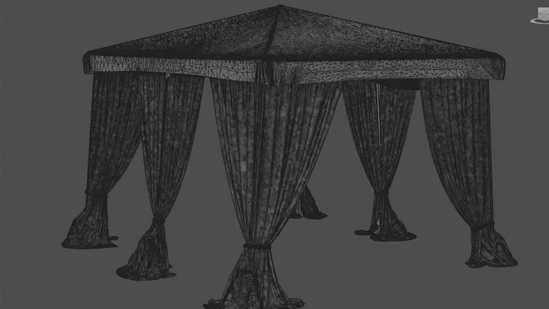 Tent curtain 3D model | CGTrader