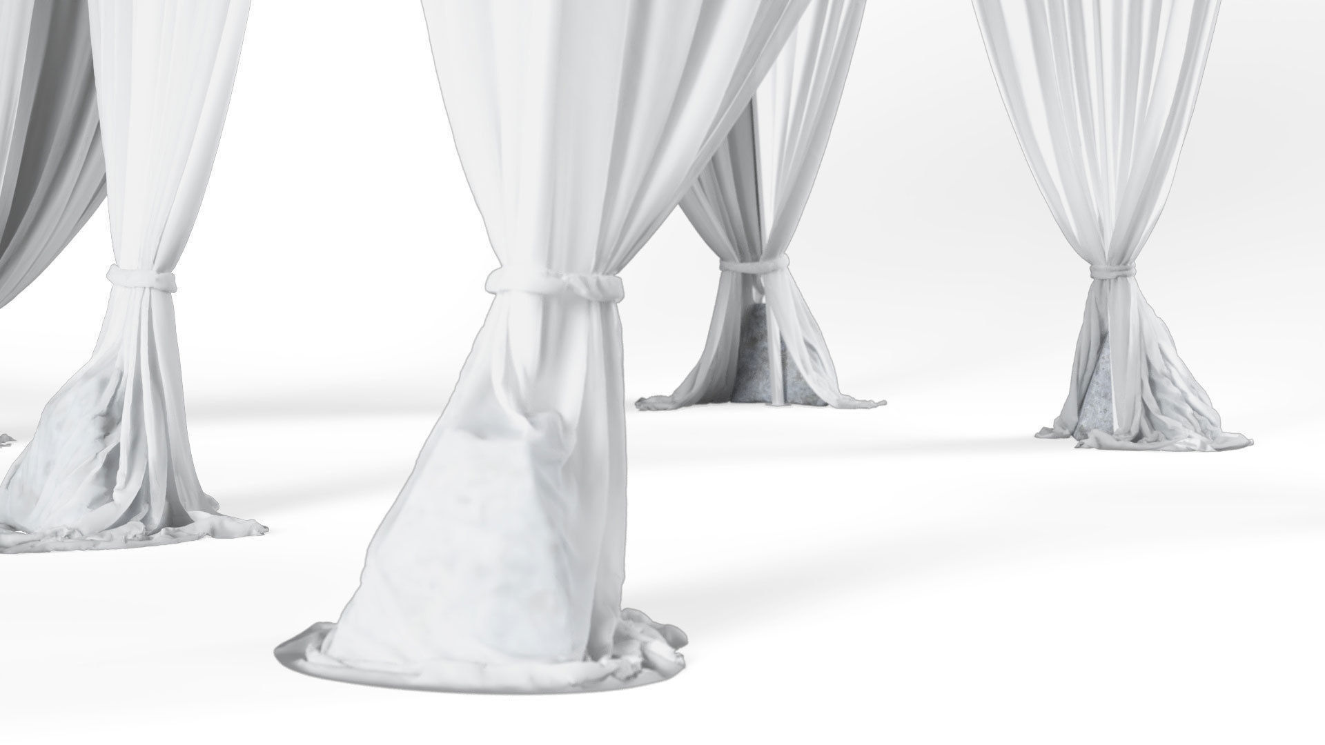 Tent curtain 3D model | CGTrader