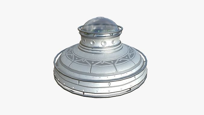3D model Alien Spaceship UFO F01 Steel - Sci Fi Spacecraft Design VR ...