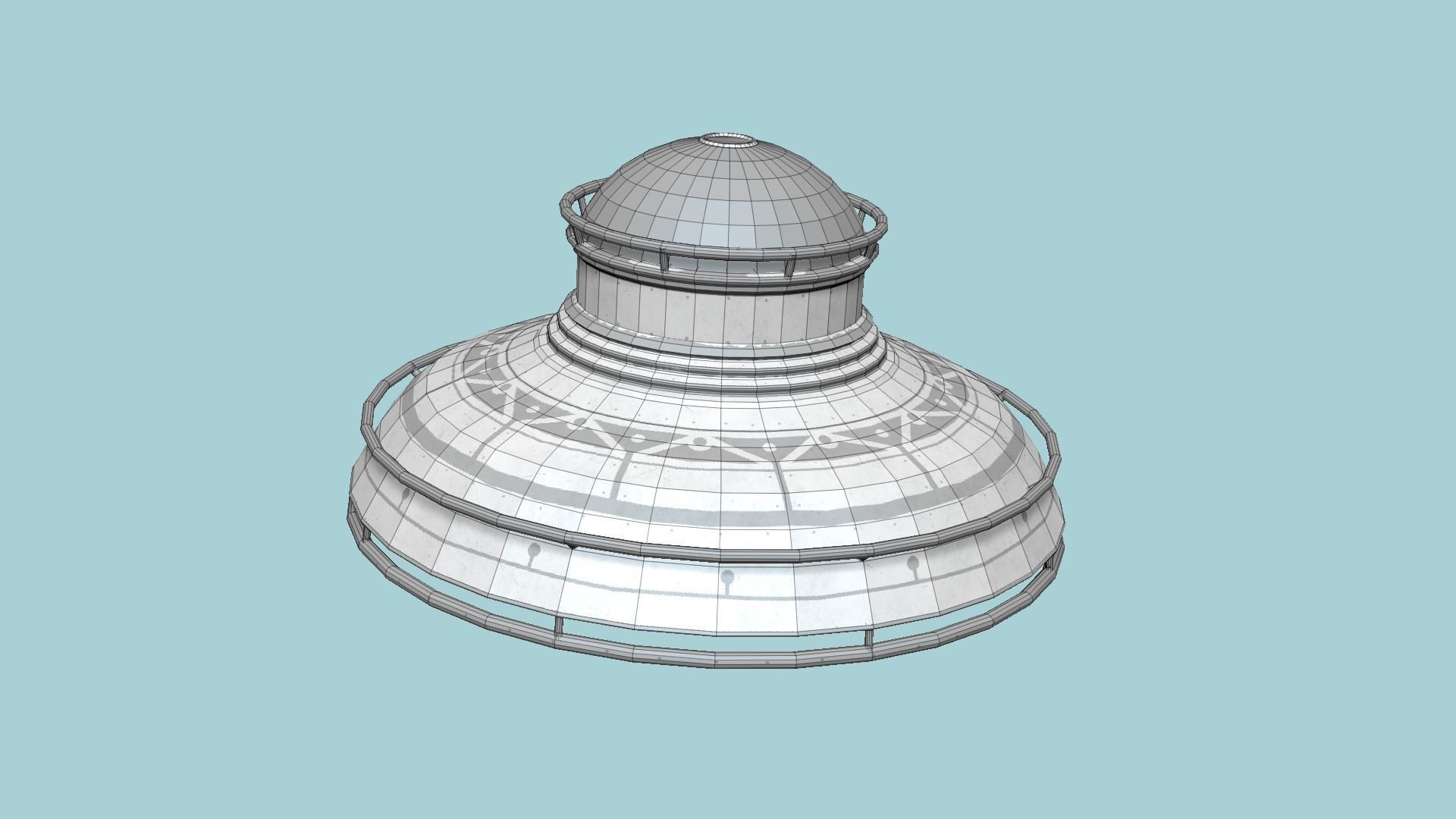 3D model Alien Spaceship UFO F01 Steel - Sci Fi Spacecraft Design VR ...