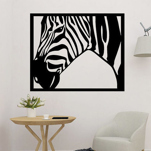Zebra 2D Wall Art 3D model 3D printable | CGTrader