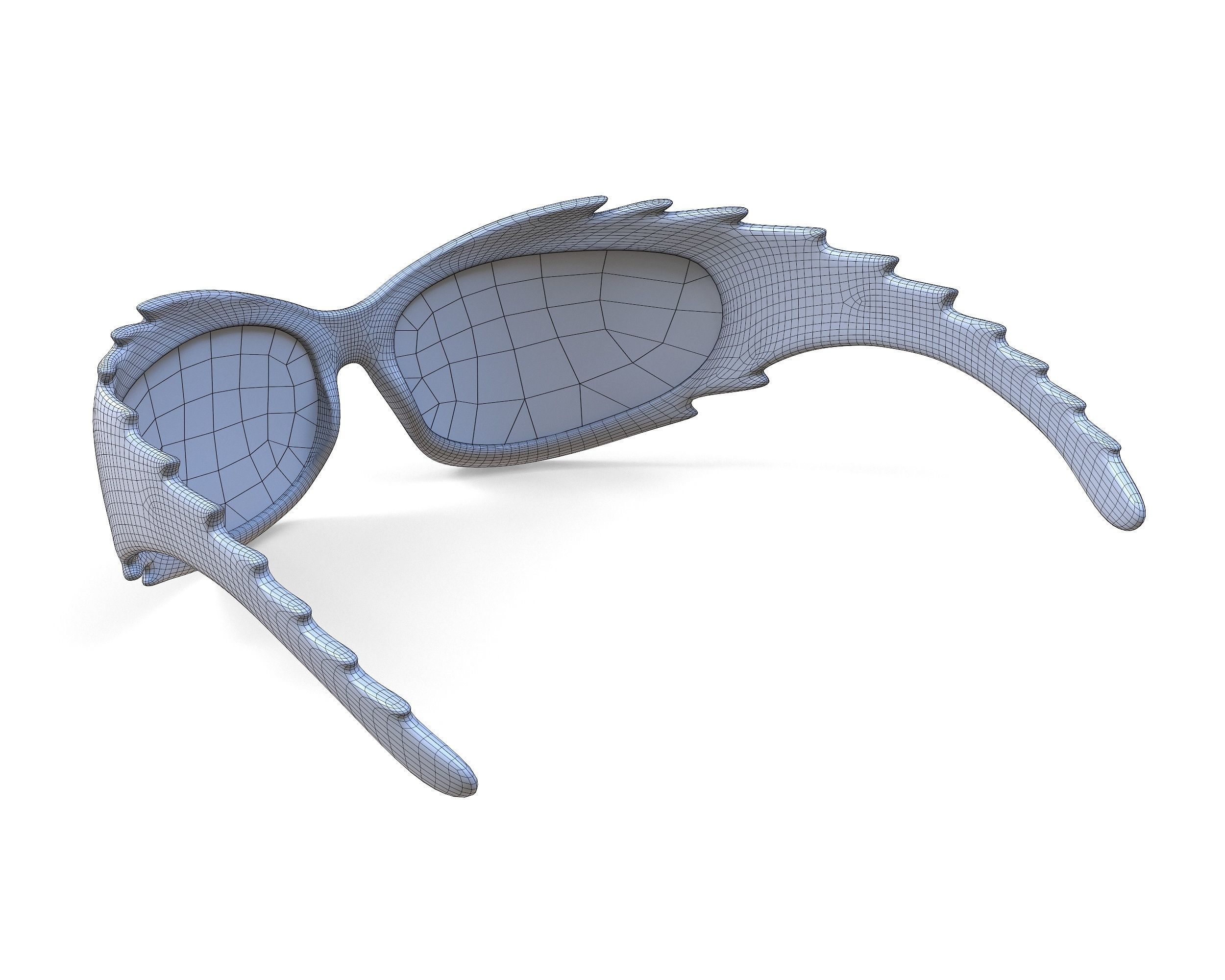 3D model Balenciaga Spike Rectangle Sunglasses VR / AR / low-poly ...