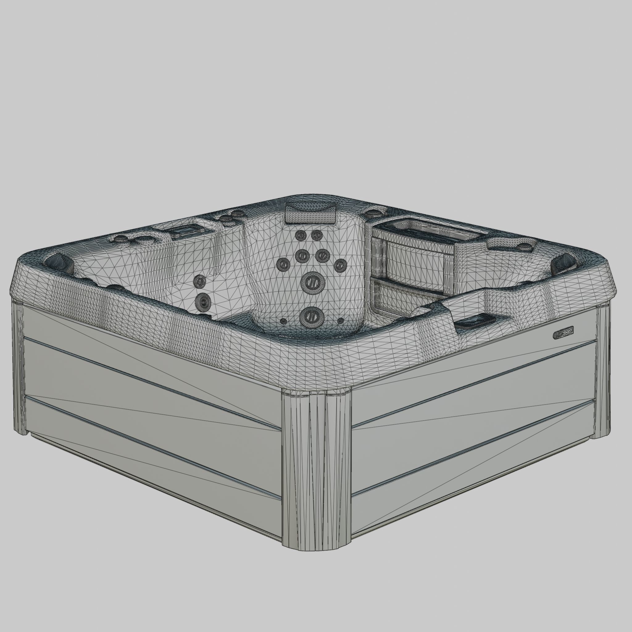 3D model 3D model of Hot Tub Jacuzzi Sundance Spas Optima VR / AR / low ...