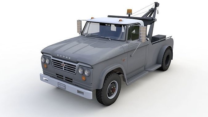 Dodge D300 Tow Truck 1964 3D model | CGTrader
