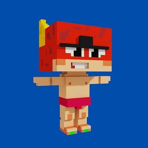 The flash minecraft character 3D model | CGTrader