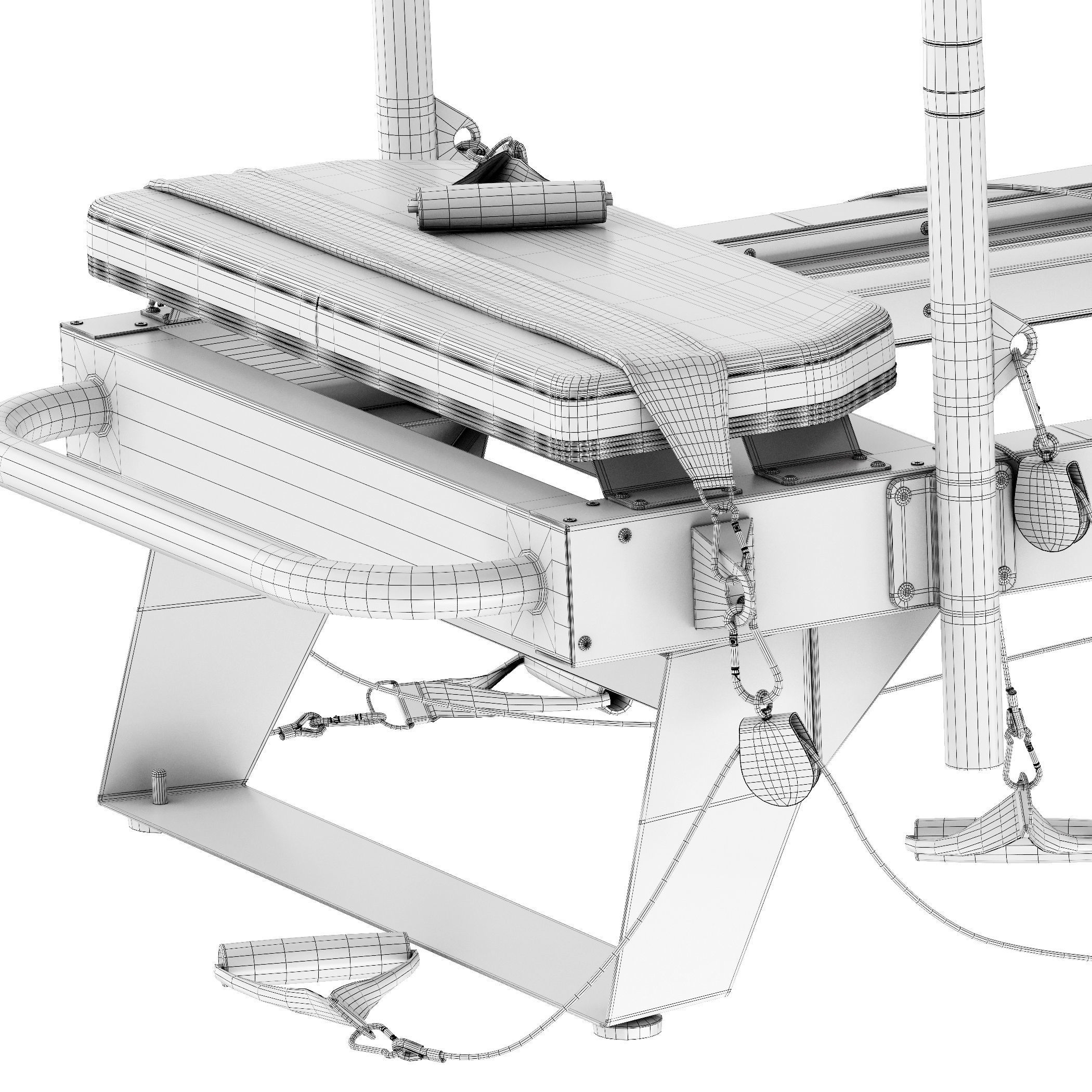 Sports trainer Pilates Reformer Machine 3D model | CGTrader