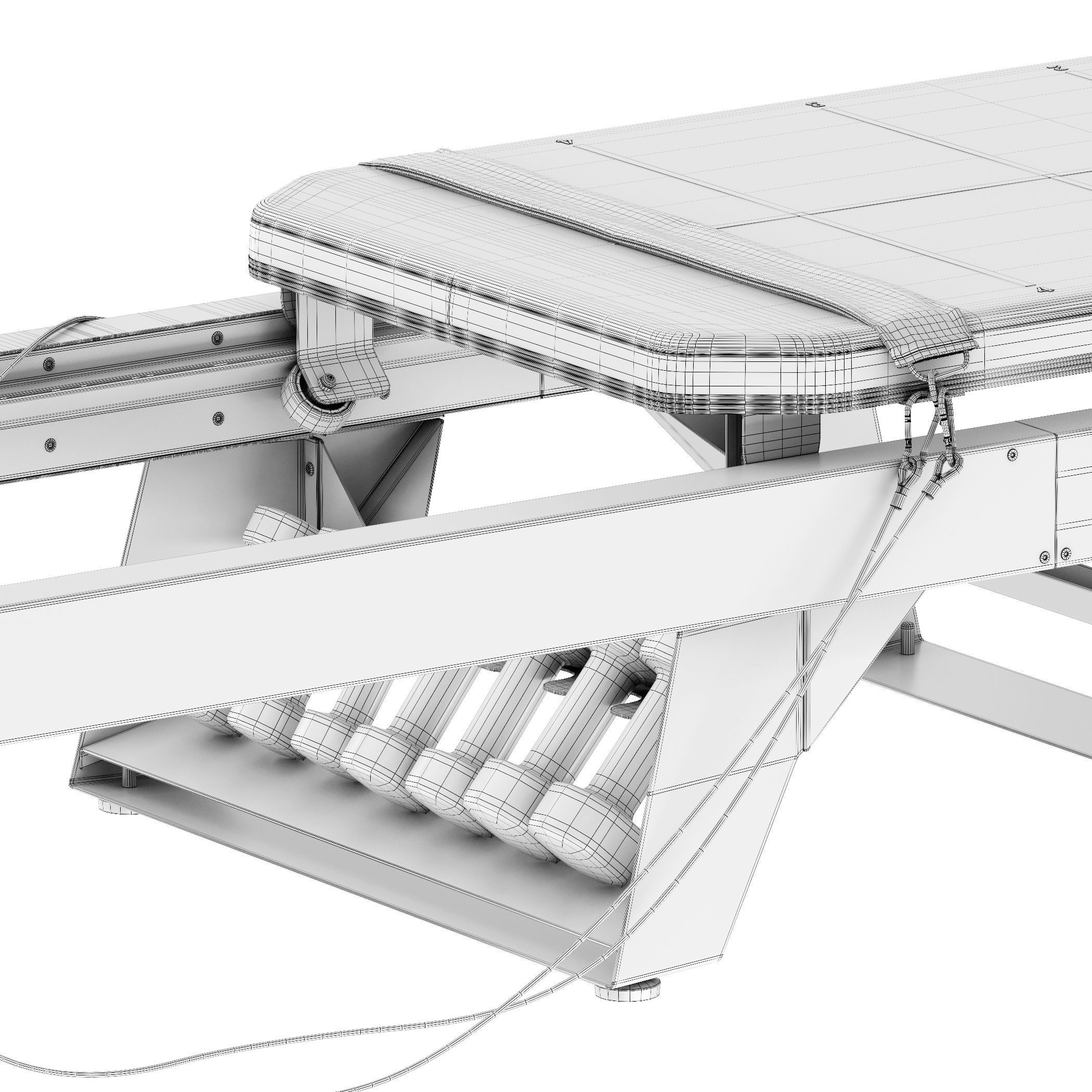 Sports trainer Pilates Reformer Machine 3D model | CGTrader