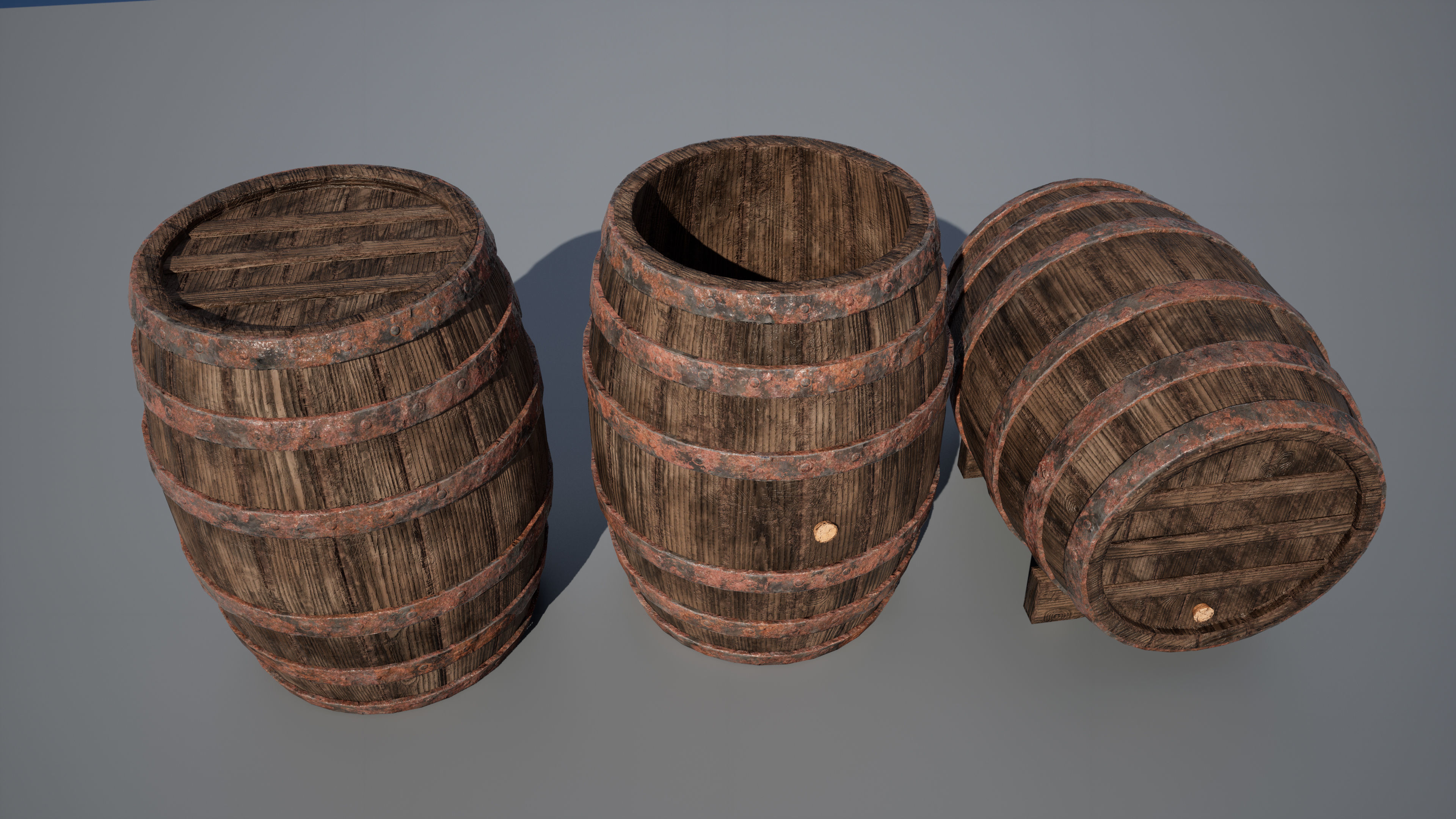 3D model Barrels Buckets Crates Asset Pack VR / AR / low-poly | CGTrader
