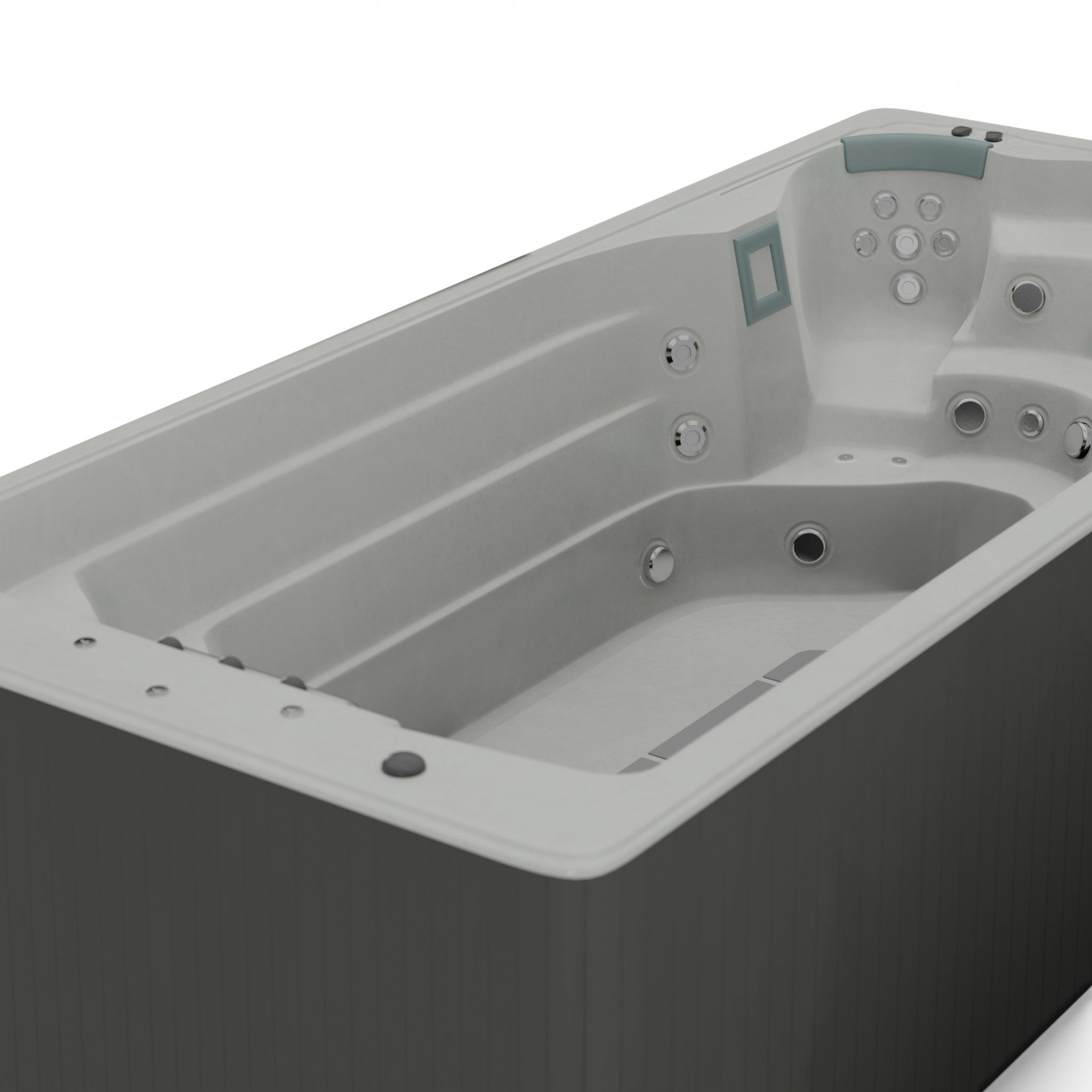 3D model 3D model of Hot Tub Jacuzzi Swim Life DualStream VR / AR / low ...