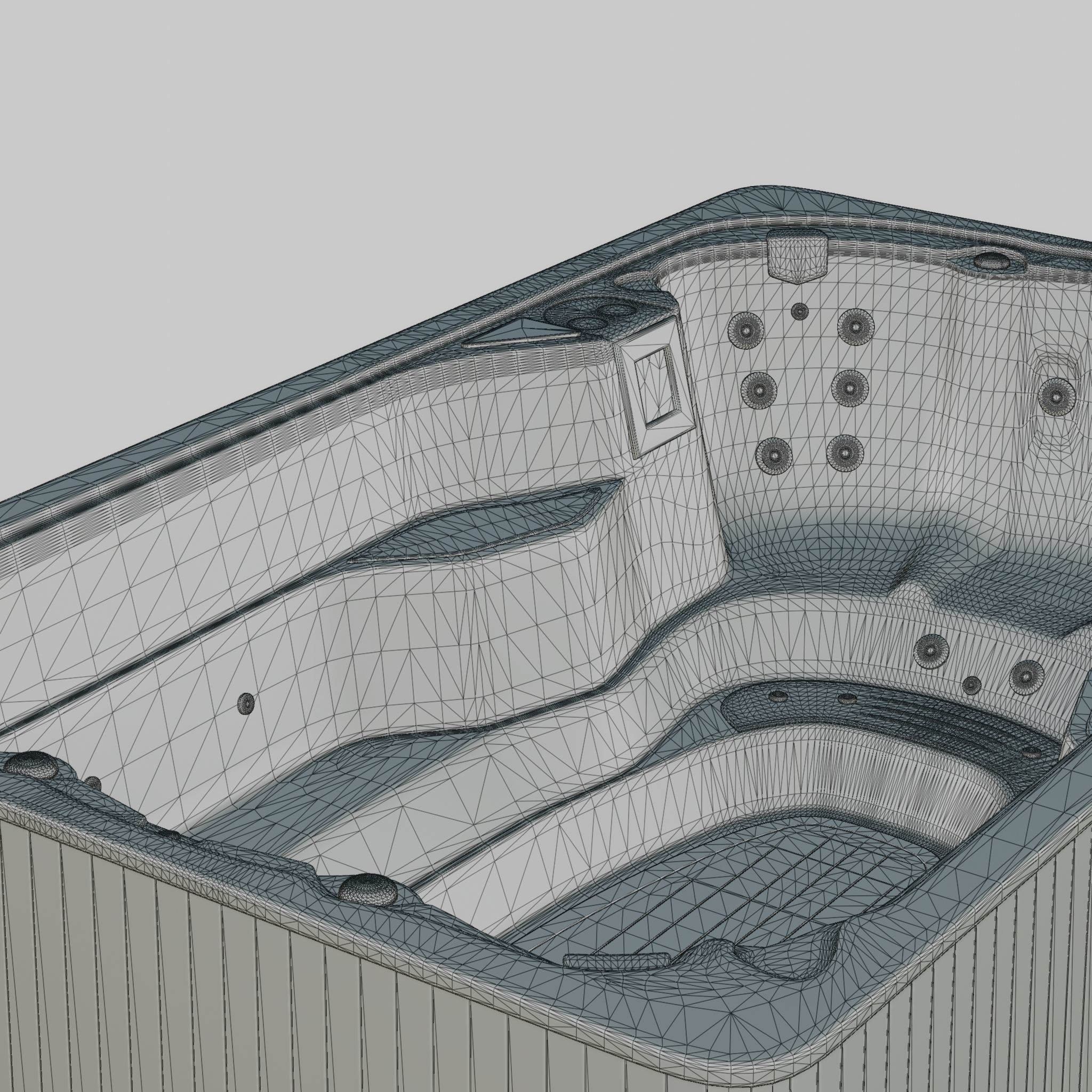 3D model 3D model of Hot Tub Jacuzzi Swim Life SwimFun 12 VR / AR / low ...