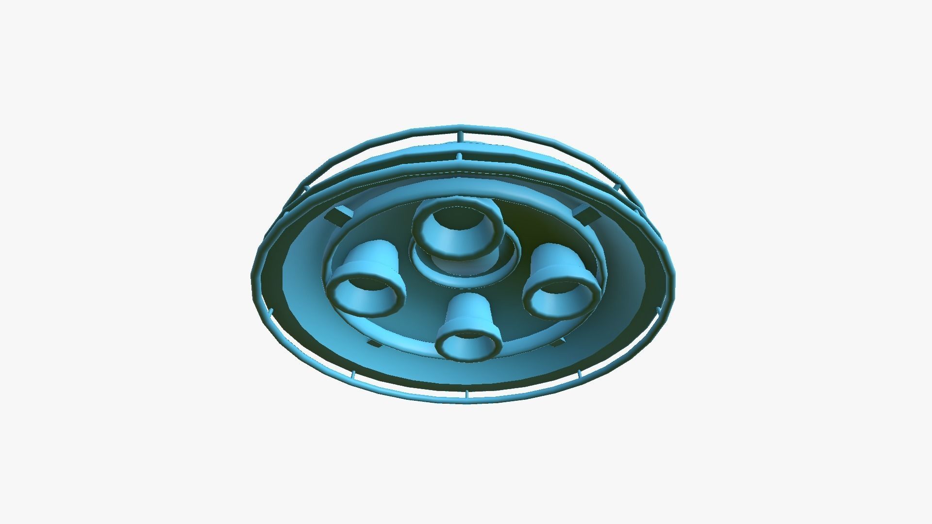 3D model Alien Spaceship UFO F04 Purple Blue - Sci Fi Spacecraft Design ...