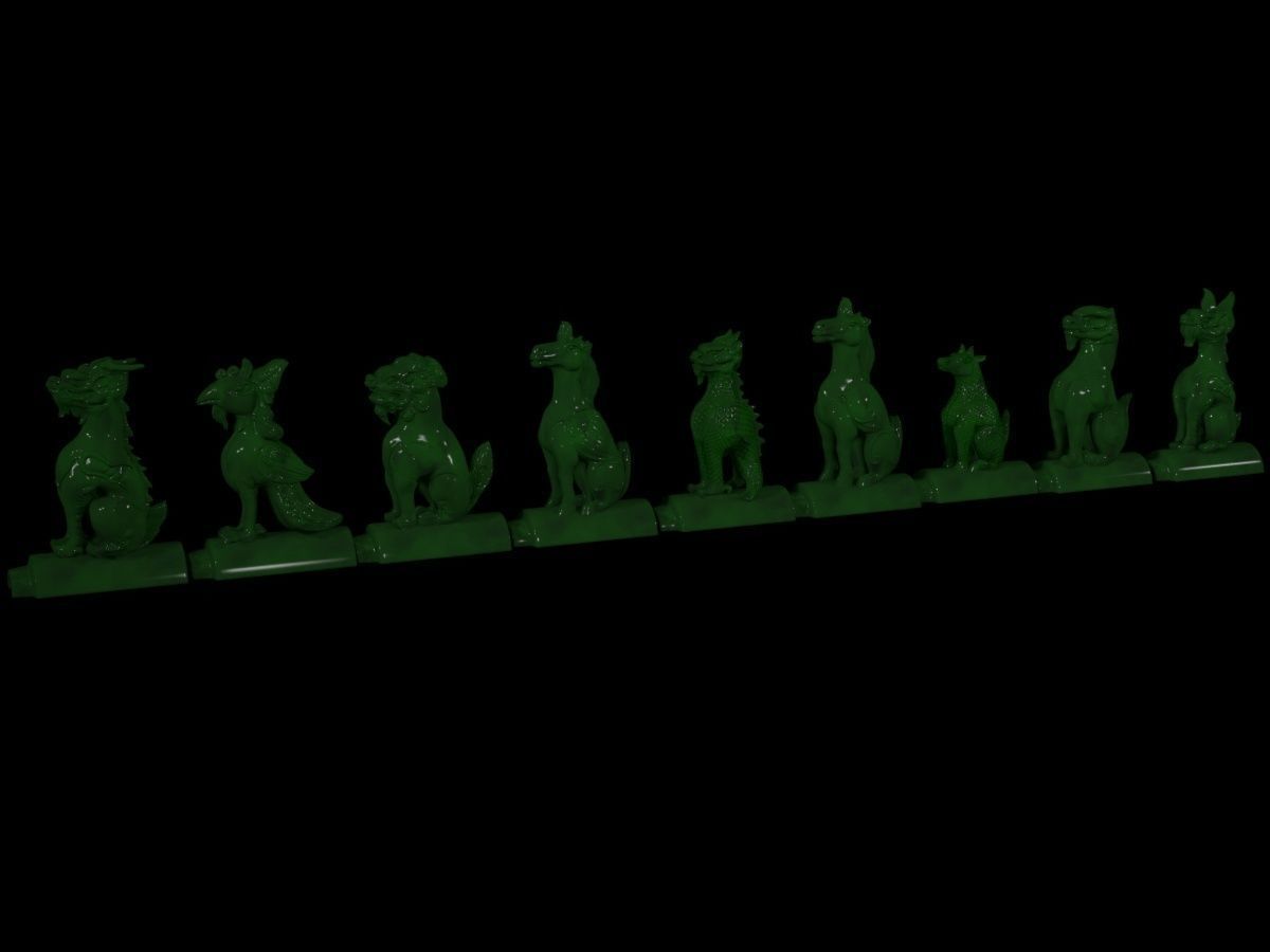 Chinese roof ridge beast Chinese style 3D model | CGTrader