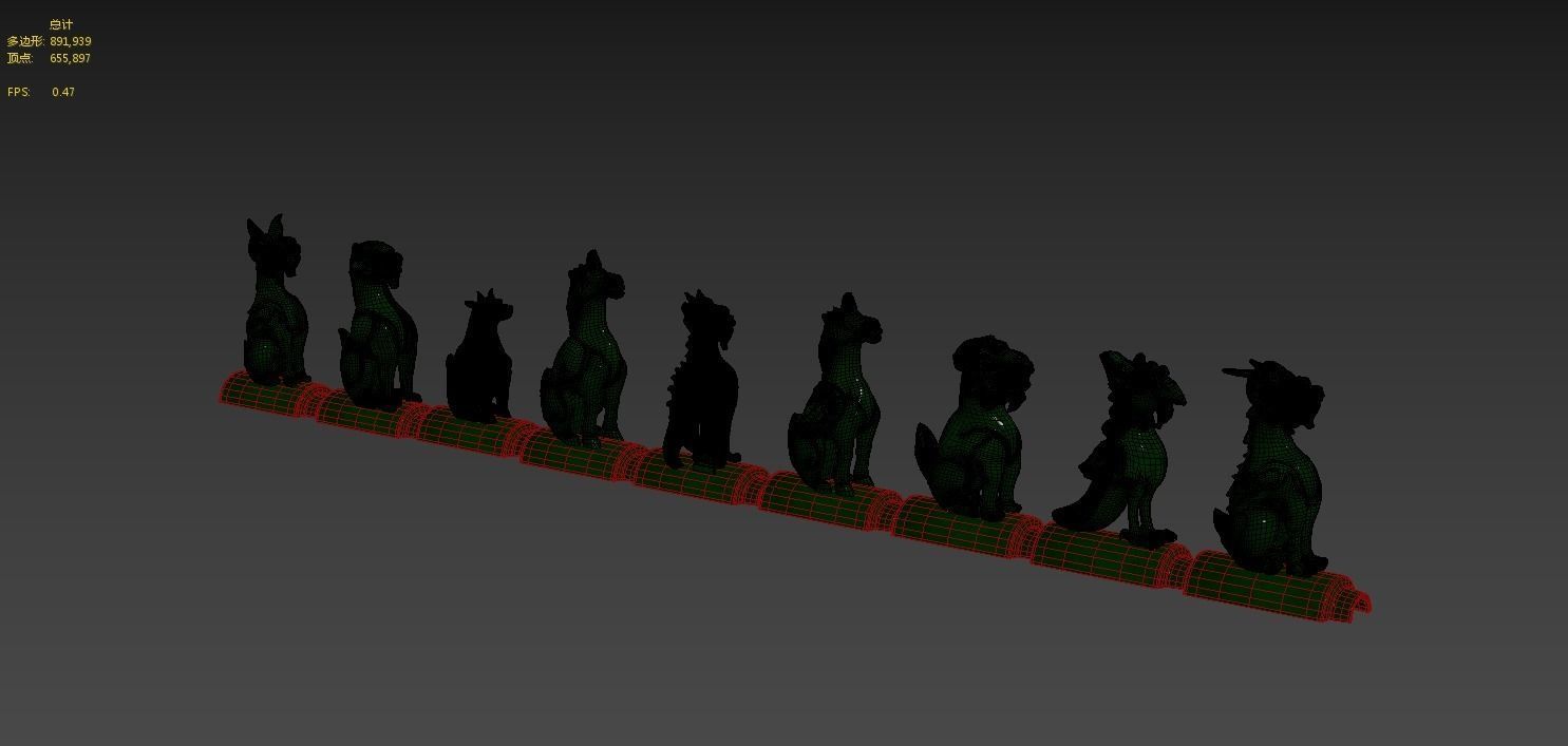 Chinese roof ridge beast Chinese style 3D model | CGTrader