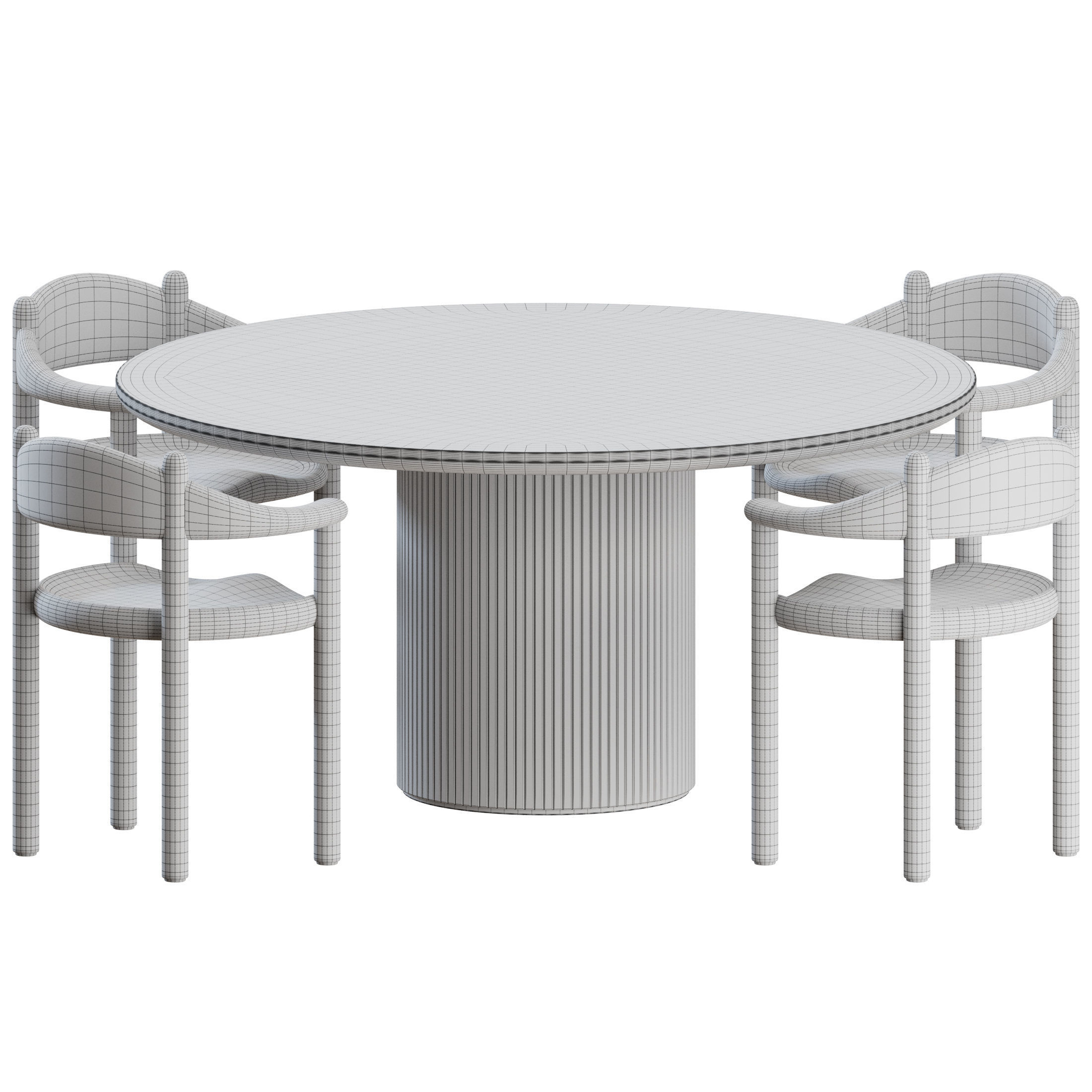 Dinning Set by Gubi 3D model | CGTrader