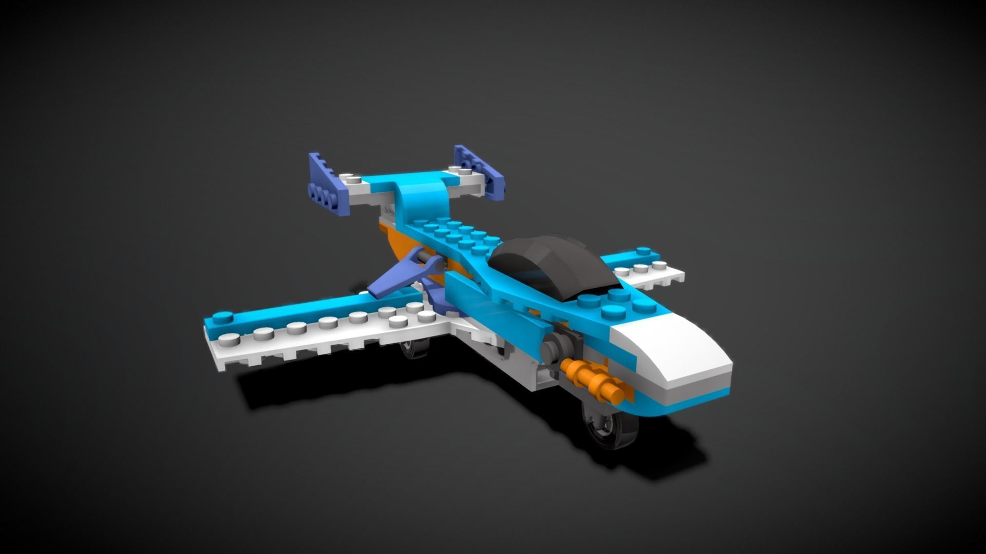 Lego Propeller Plane 3D model | CGTrader