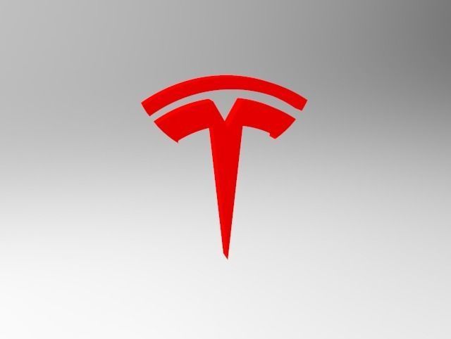 tesla logo 3D model 3D printable | CGTrader