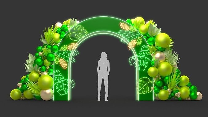Balloon Entrance Arch 3D model | CGTrader