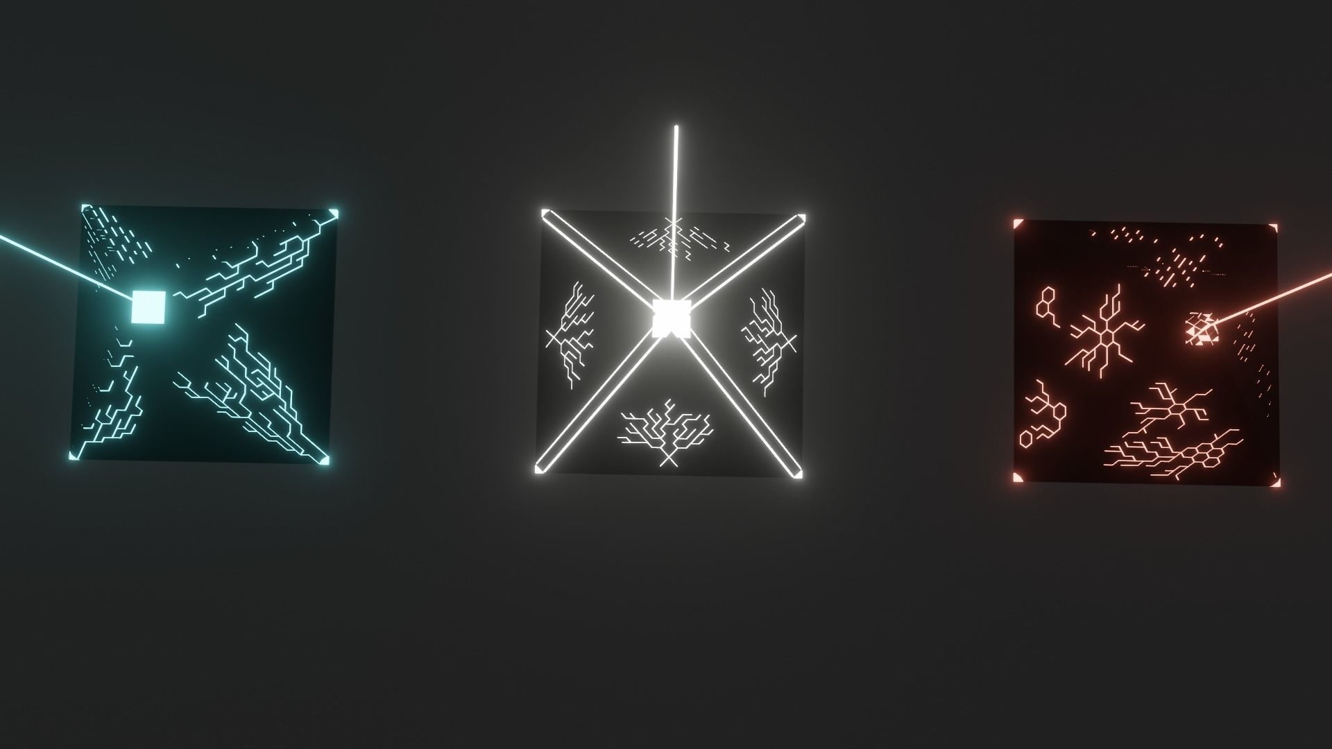 Light beam pyramids 3D model | CGTrader