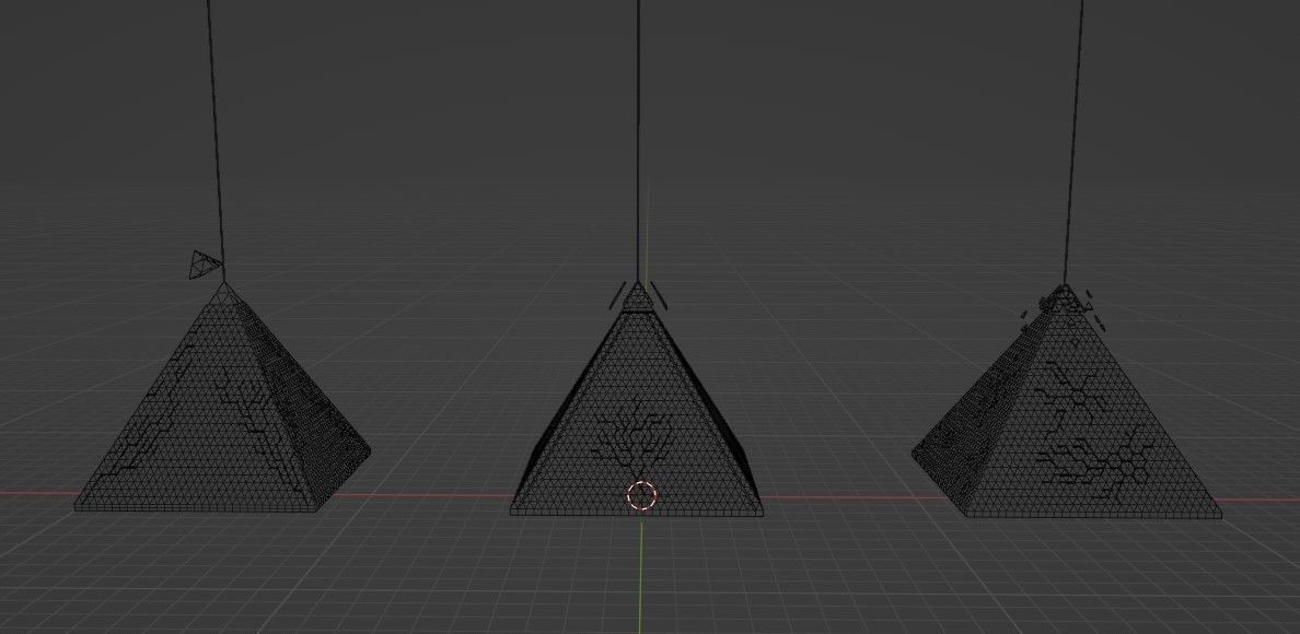 Light beam pyramids 3D model | CGTrader