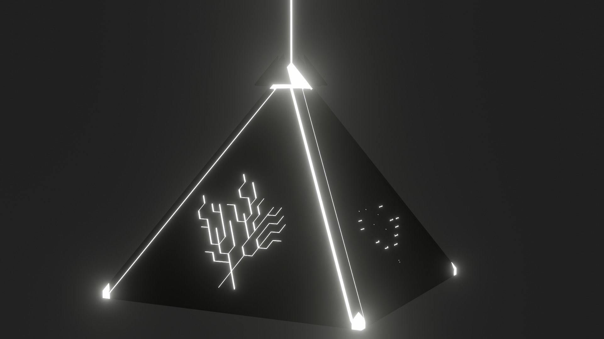 Light beam pyramids 3D model | CGTrader