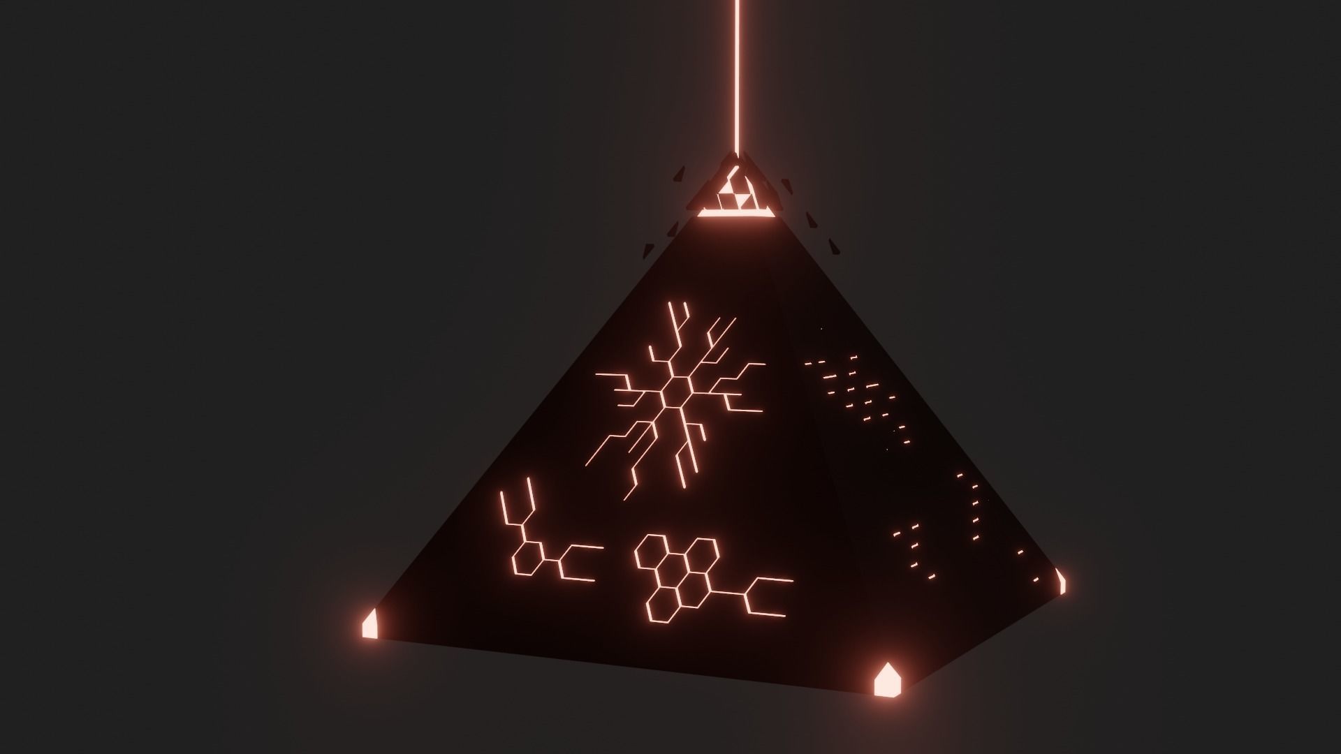 Light beam pyramids 3D model | CGTrader