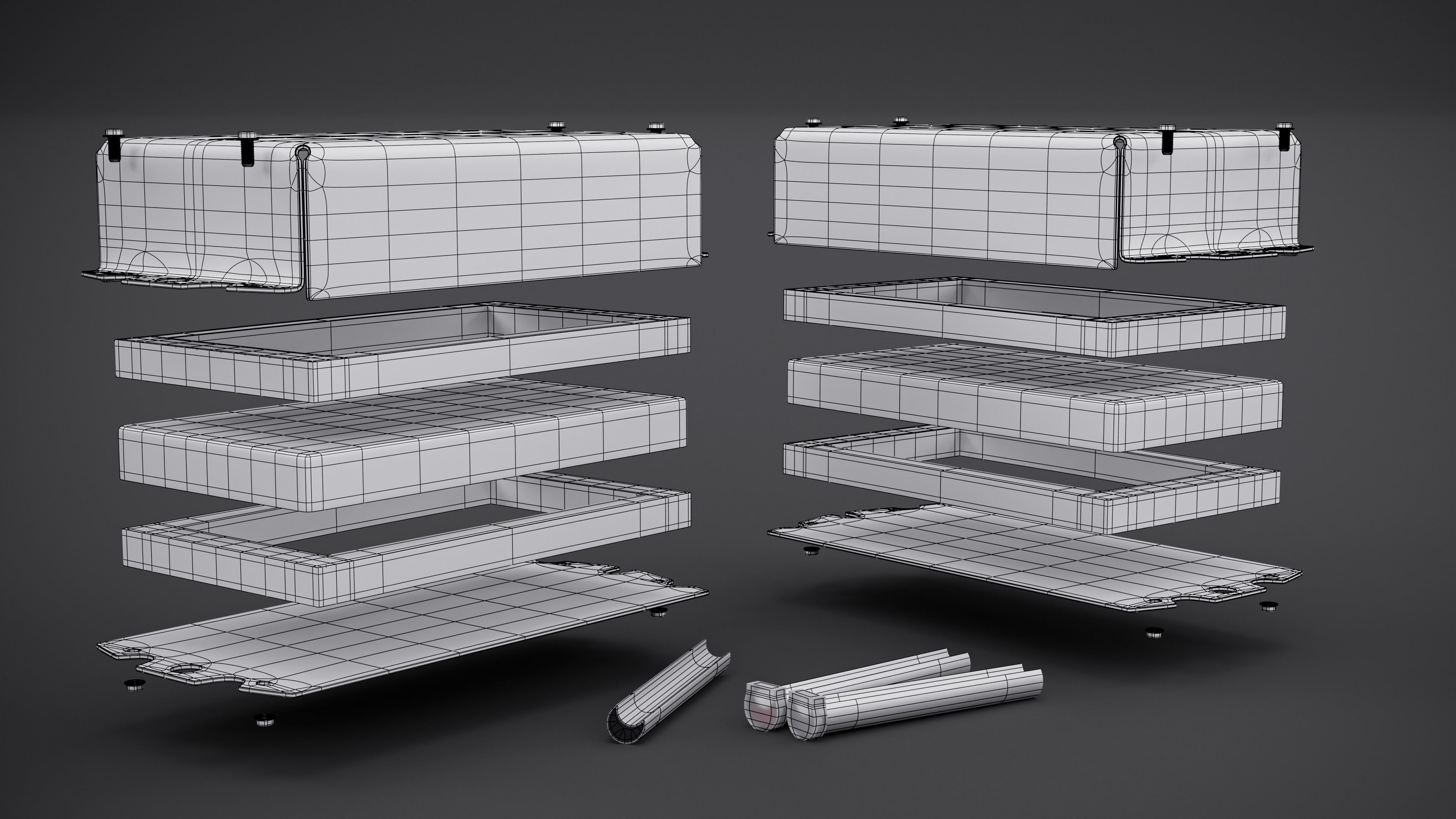 Nizh in Kontakt-1 box - ERA for Tank High Poly 3D model 3D model 3D ...