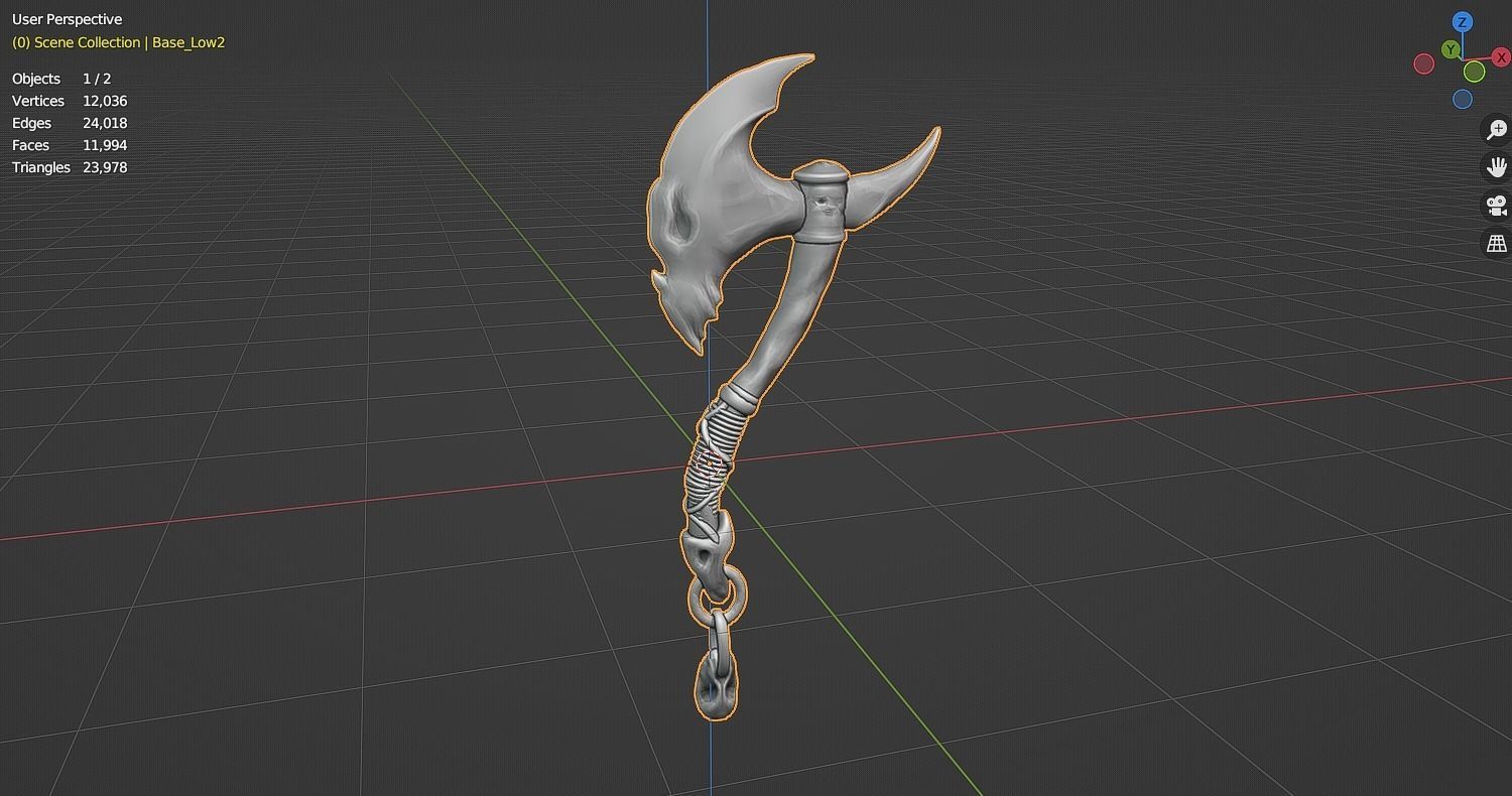 3D model Stylized Axe - Bone Axe VR / AR / low-poly | CGTrader