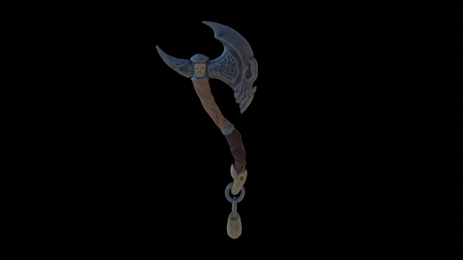 3D model Stylized Axe - Bone Axe VR / AR / low-poly | CGTrader