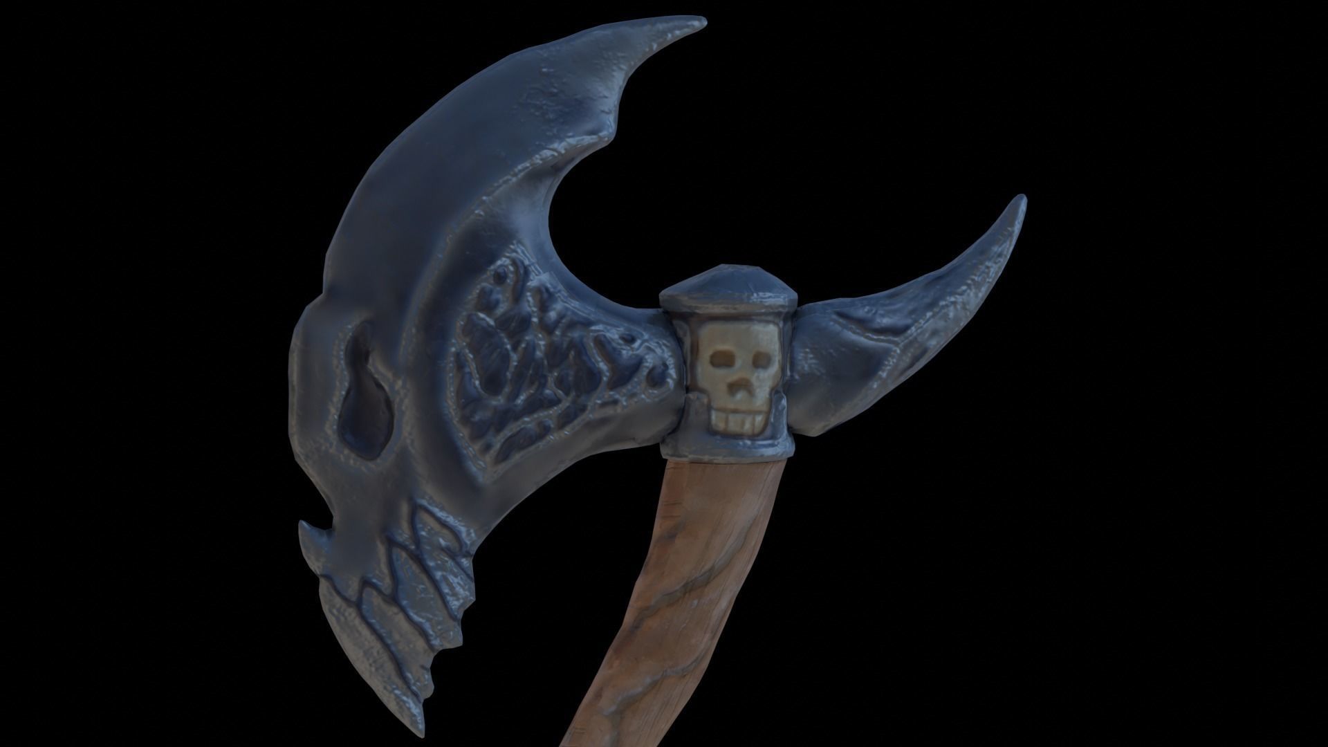 3D model Stylized Axe - Bone Axe VR / AR / low-poly | CGTrader