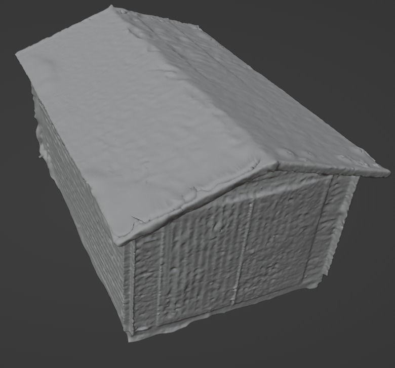3D model 4K Realistic Wooden Blue Shed Photoscan VR / AR / low-poly ...