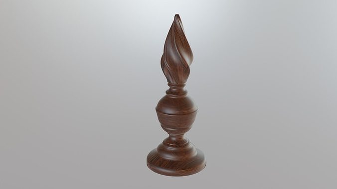 Decorative twist Finial 3D model 3D printable | CGTrader