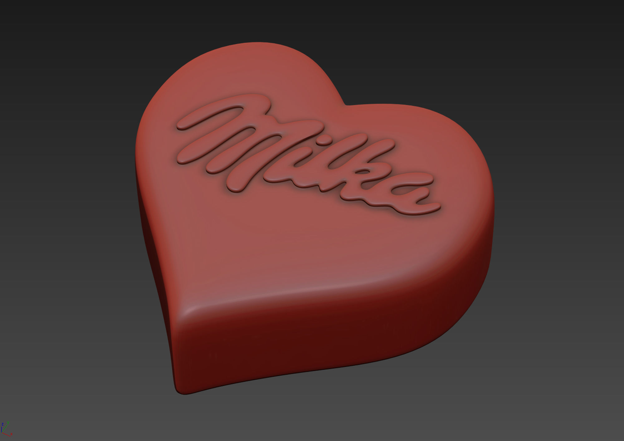 Milka Heart Love Chocolate Candy 3D model | CGTrader