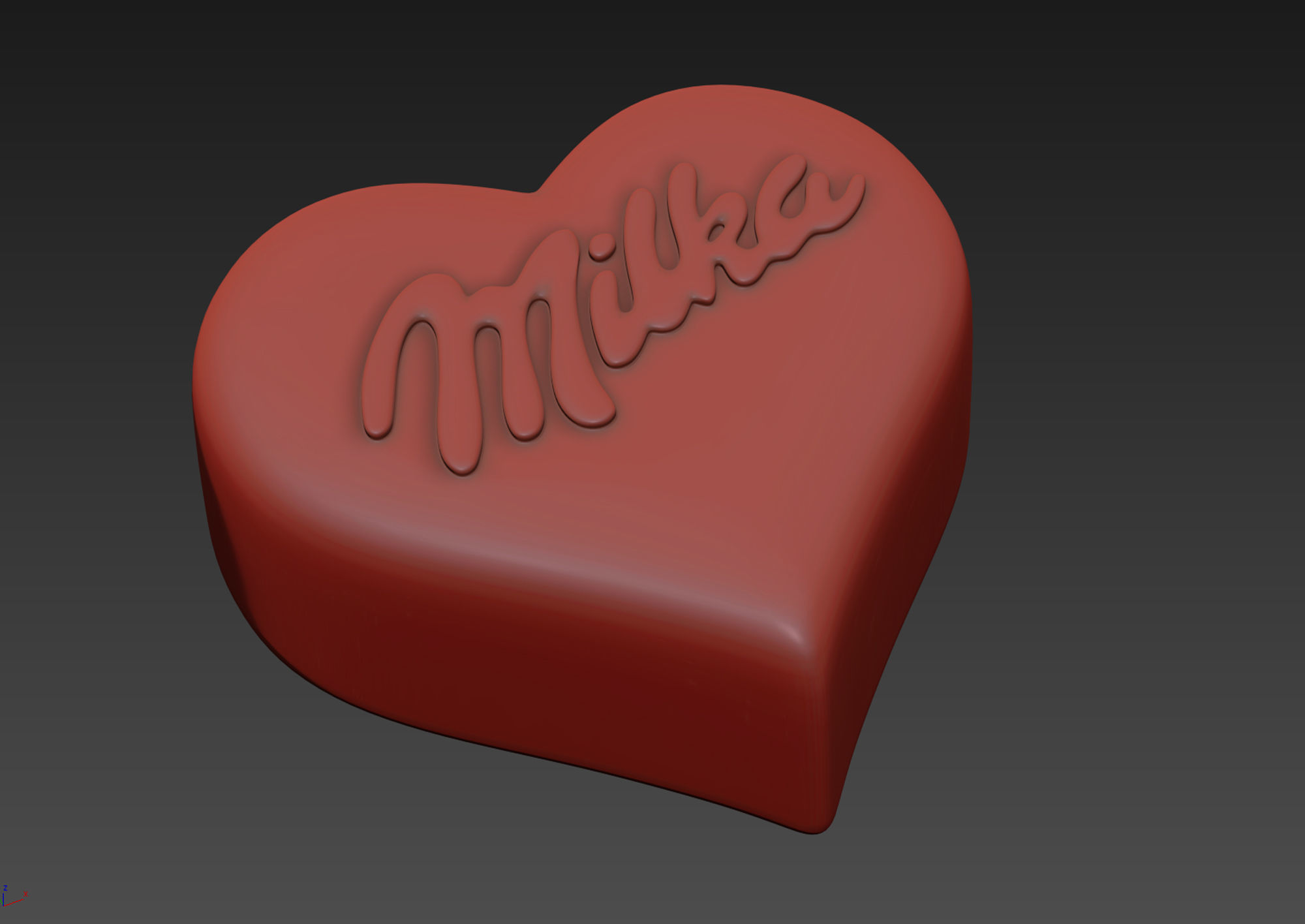 Milka Heart Love Chocolate Candy 3D model | CGTrader