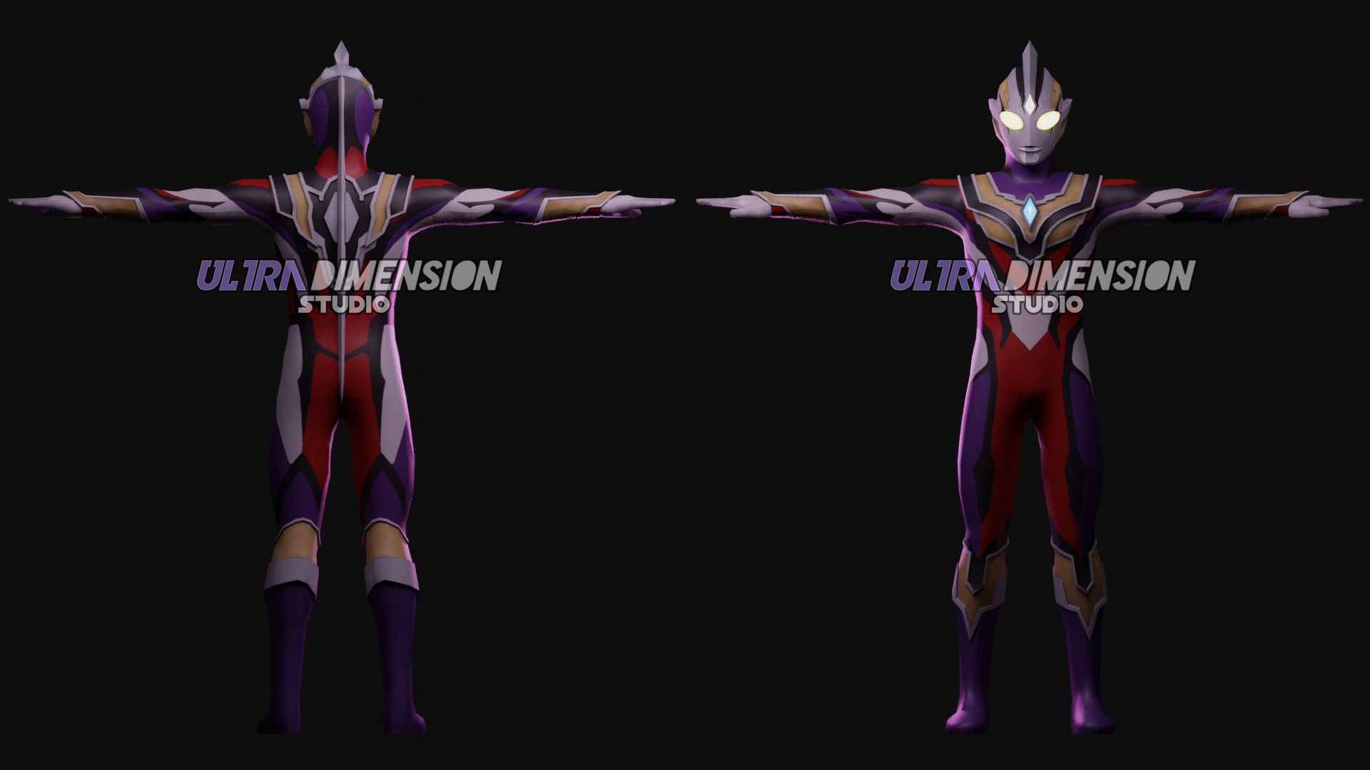 Ultraman Trigger Truth and Evil Trigger - 3D Model 3D model | CGTrader
