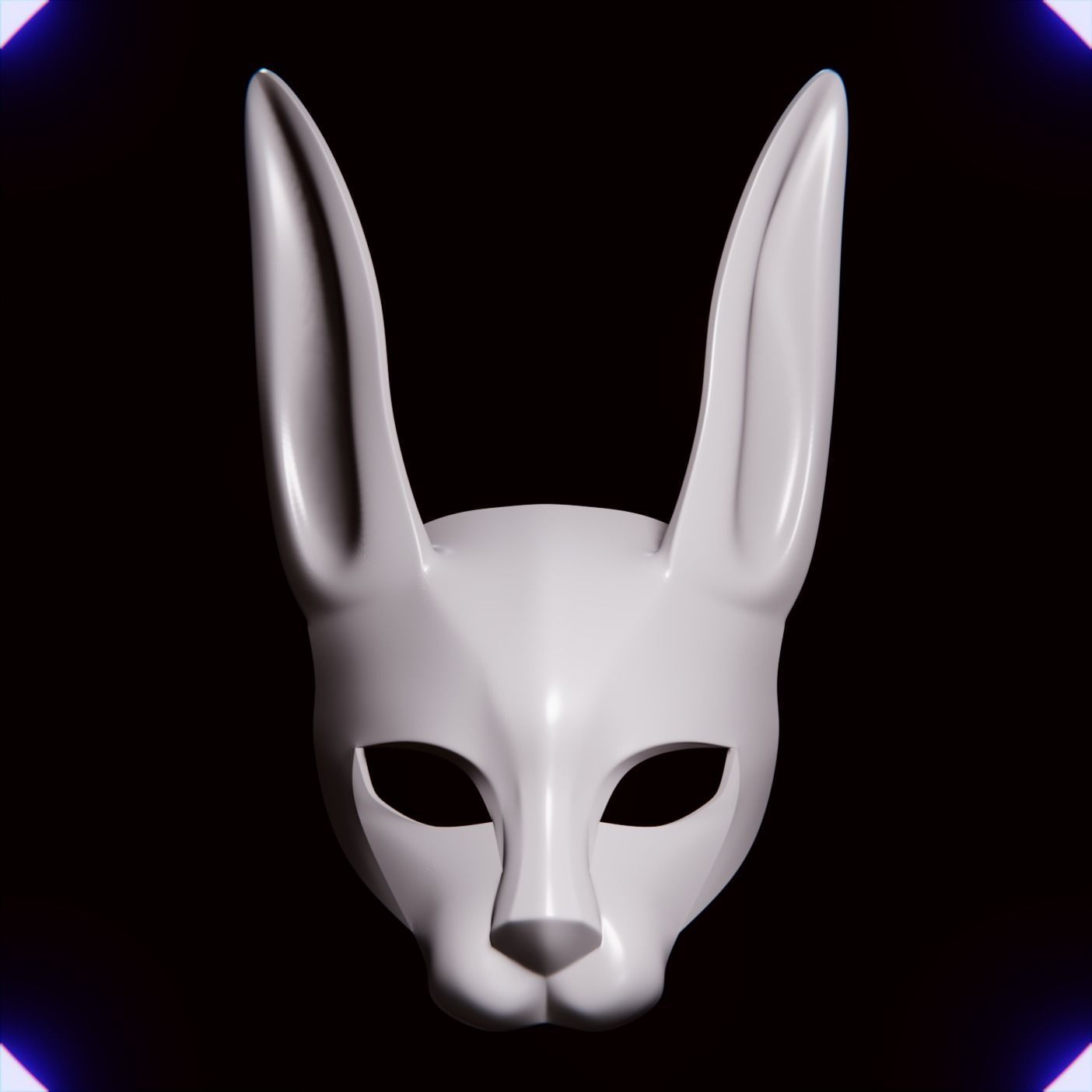 Rabbit mask V2 3D model 3D printable | CGTrader