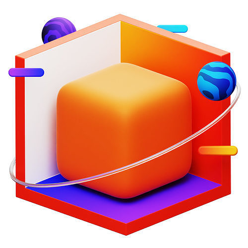 3D model 3D Cube 3D Icon VR / AR / low-poly | CGTrader